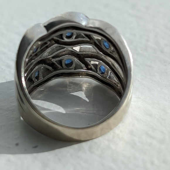 Le Vain | Jewelry | Le Vain White Gold Diamond And Sapphire Ring | Poshmark